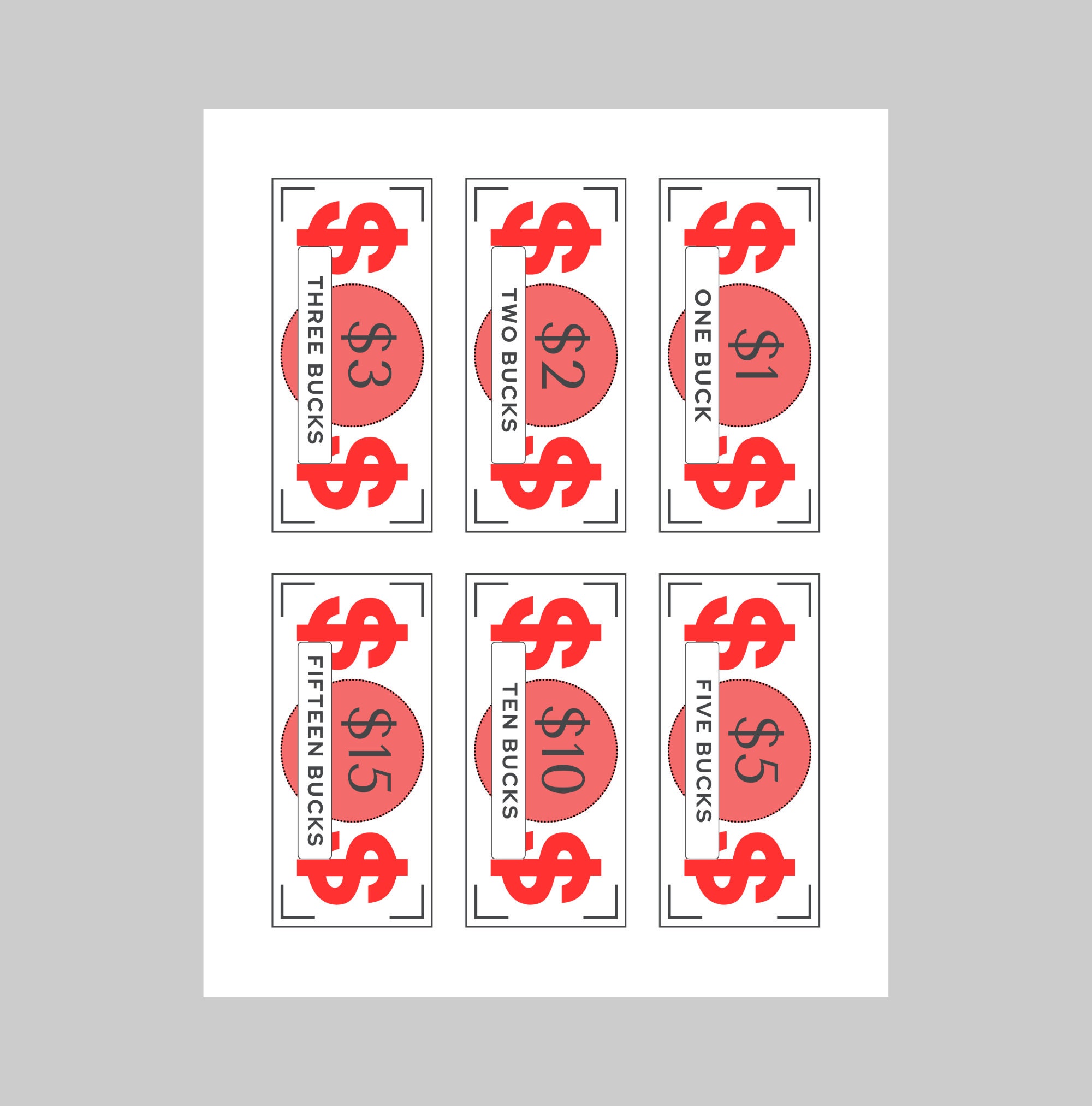 Kids Reward Bucks/editable Printable Child Rewards/8 Colors/printable ...