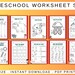 Printable Preschool Worksheets Bundle/printable Preschool Pages/instant ...
