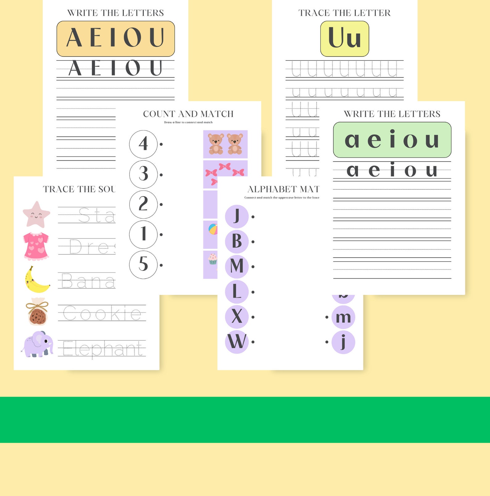 Printable Activity Sheets Bundle/printable Preschool Activity - Etsy