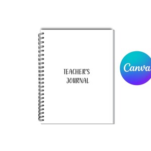 Teacher Journal Bundle Template/canva Journal Template/fully Editable ...