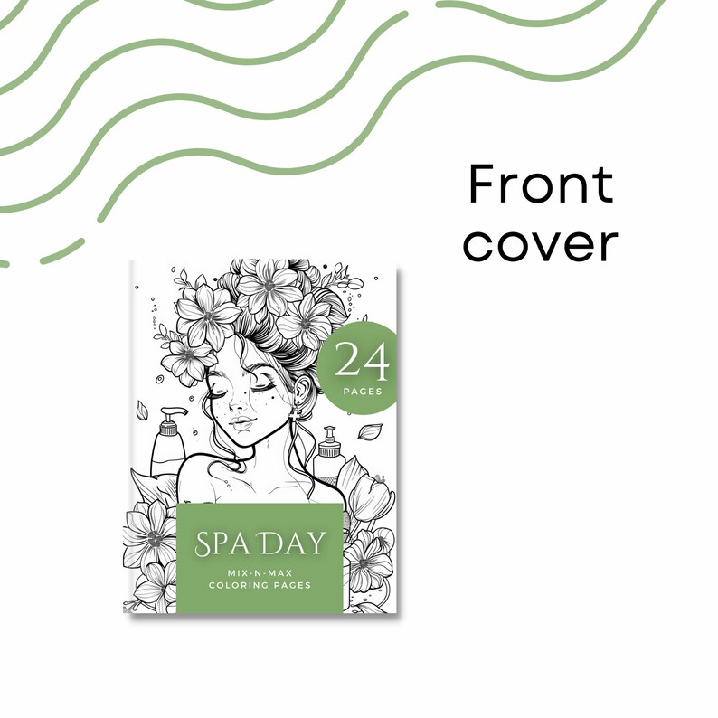 Printable Spa Day Coloring Pages/24 Pages/adult Day at the Spa Coloring ...