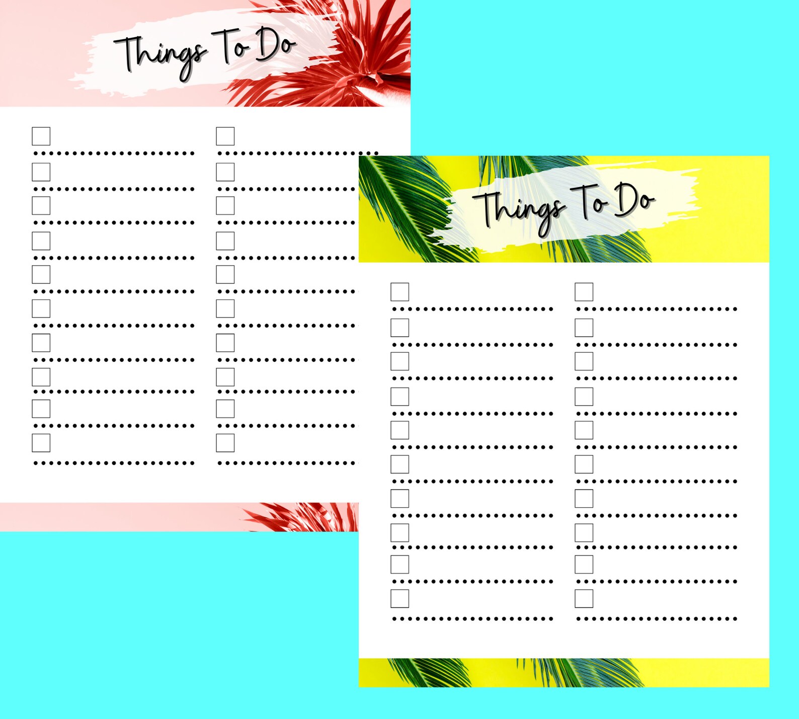 Printable to Do Lists Bundle/printable Pdf/instant Download Digital ...