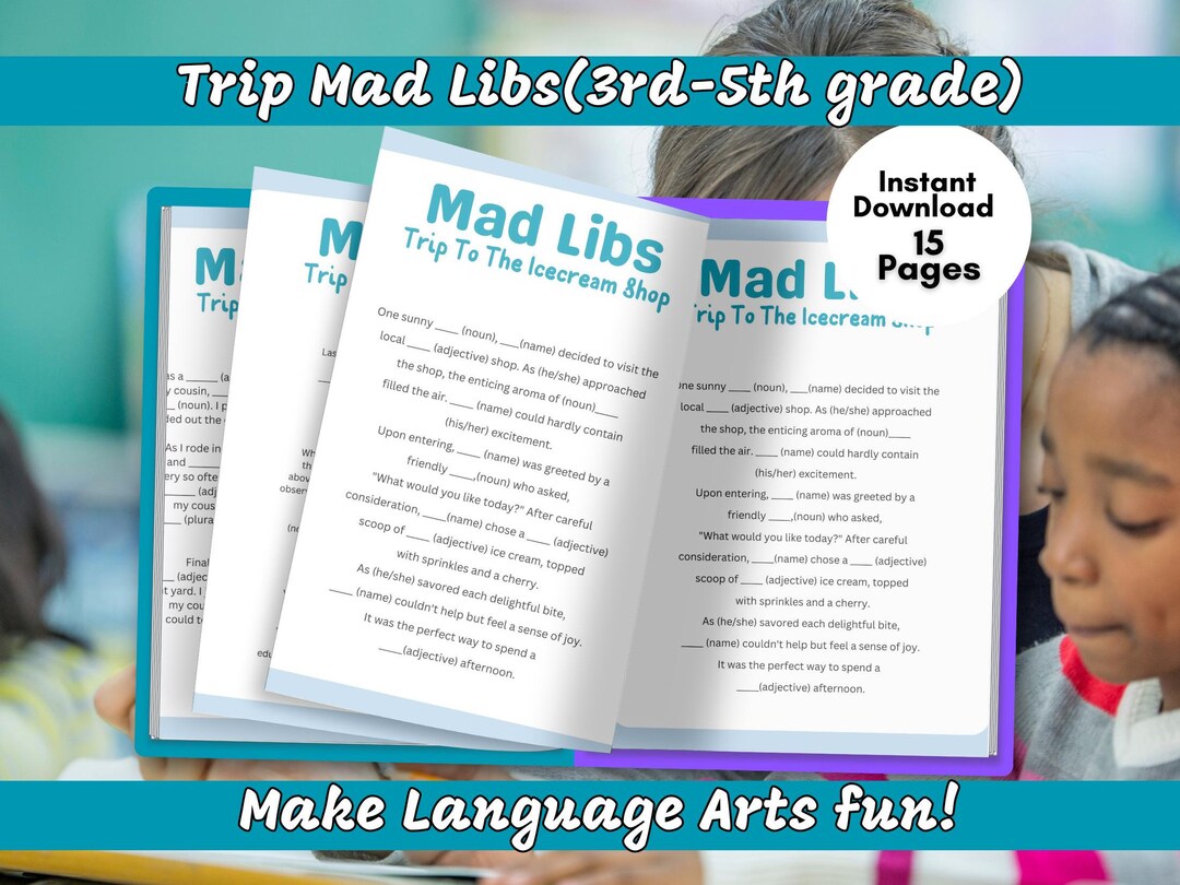 Kids Mad Libs All About Trips/printable Pdf/instant Download/digital ...
