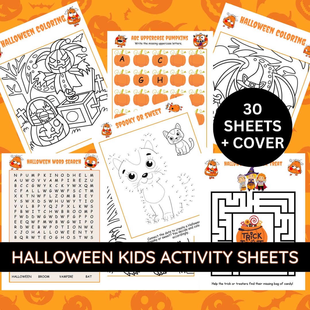 Printable Halloween Kids Activities/halloween Activity - Etsy