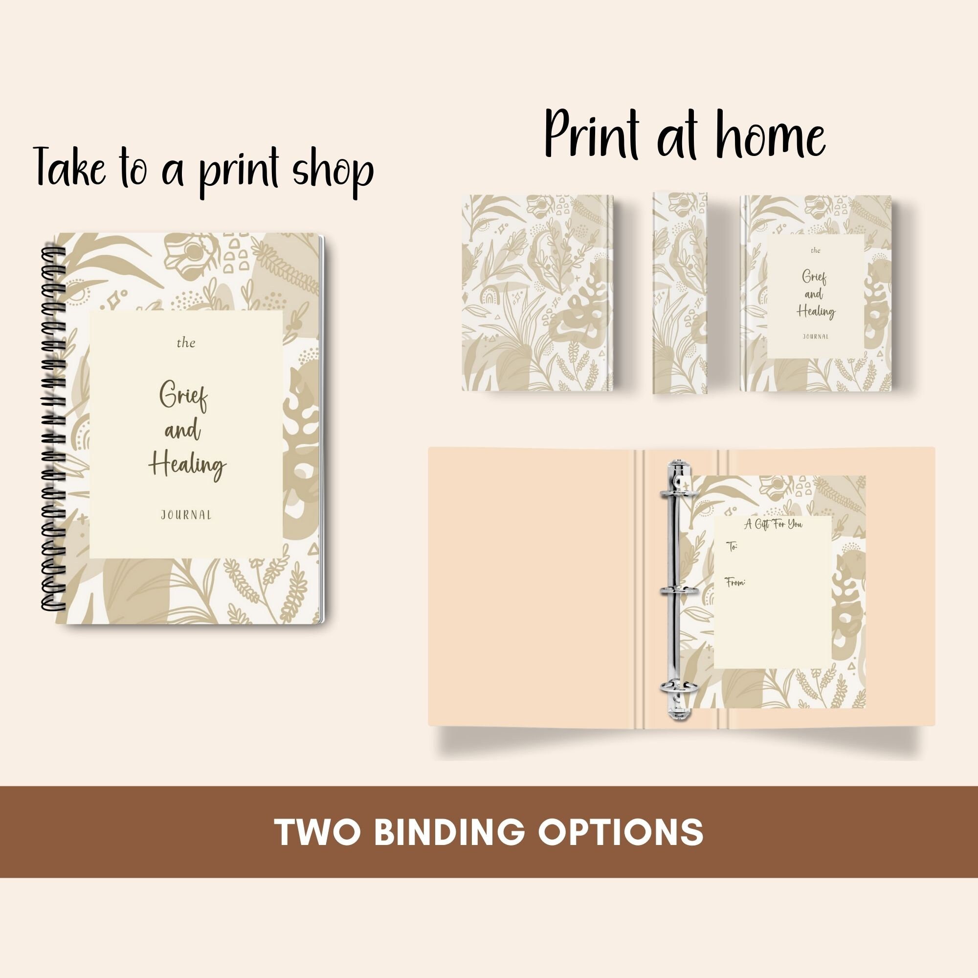 Printable Grief Journal Bundle/110-page Grief and Healing Journal ...