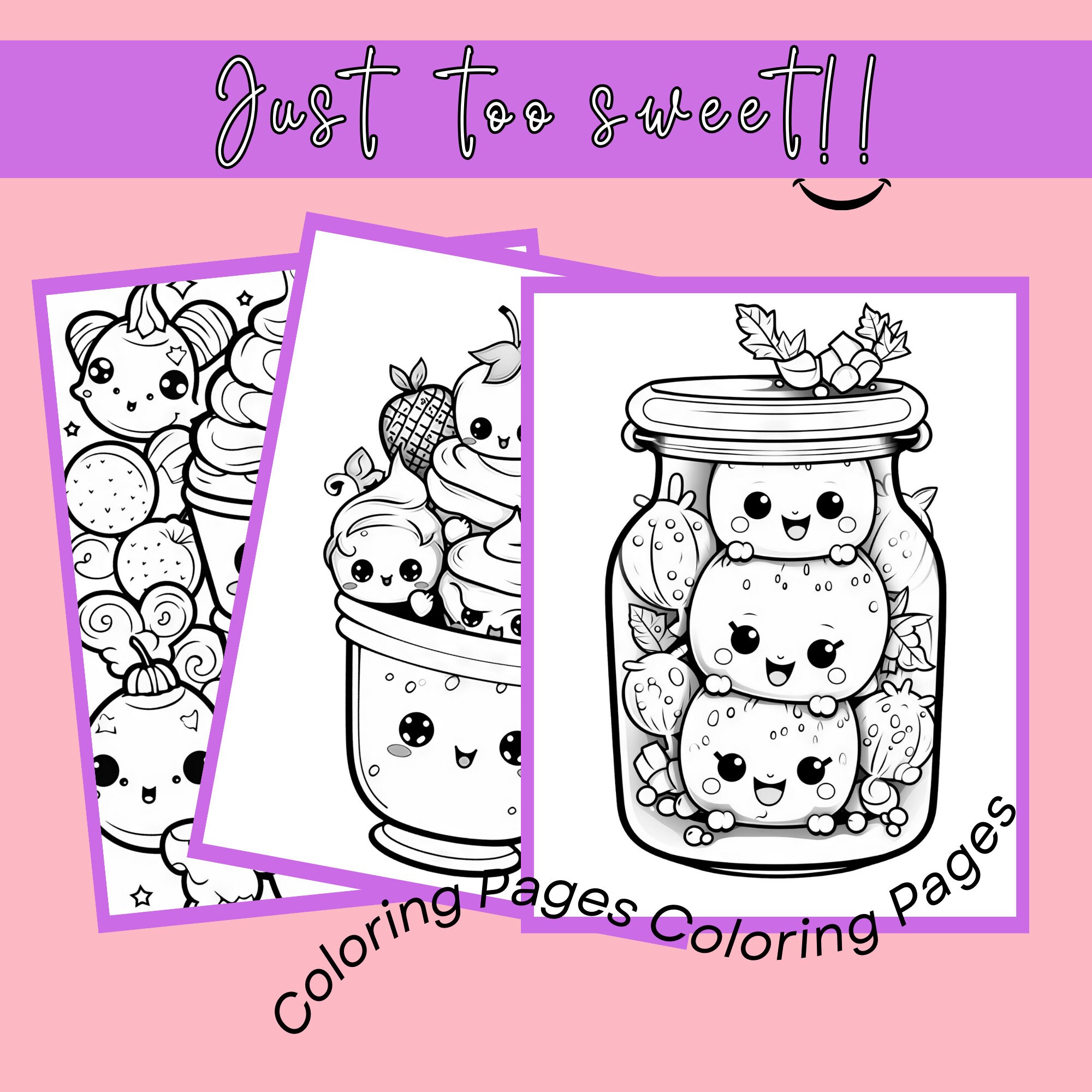 Printable Sweet Treats Coloring Books/little Boy Little Girl Coloring ...