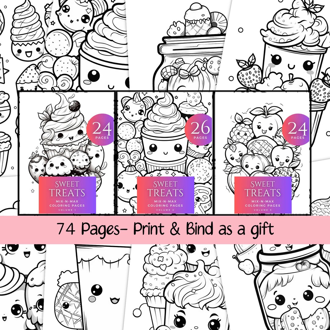 Printable Sweet Treats Coloring Books/little Boy Little Girl Coloring ...