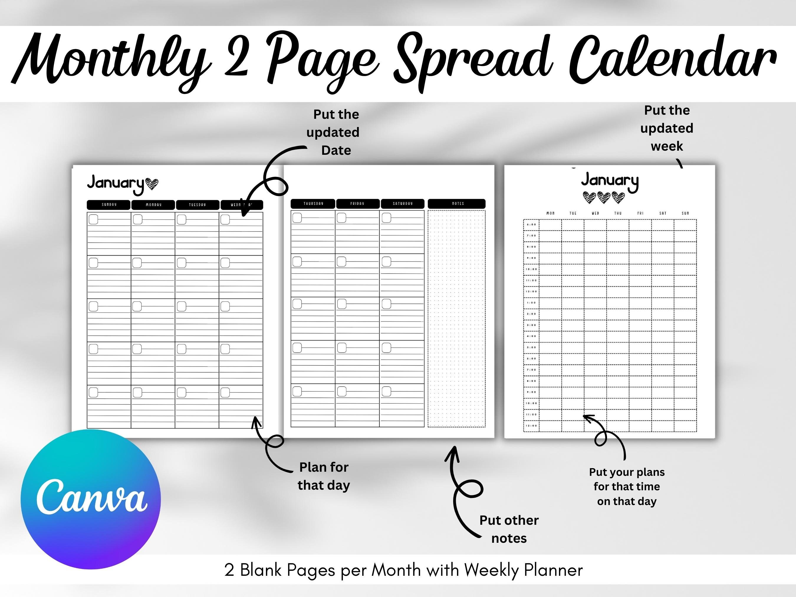 Teacher Journal Bundle Template/canva Journal Template/fully Editable ...