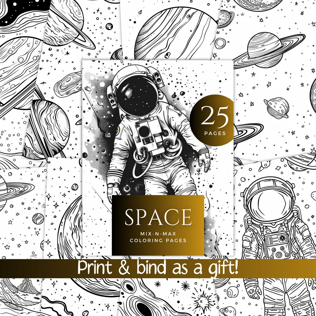 Printable Astronomy Space Coloring Book Pages/adult Coloring Pages/kids ...