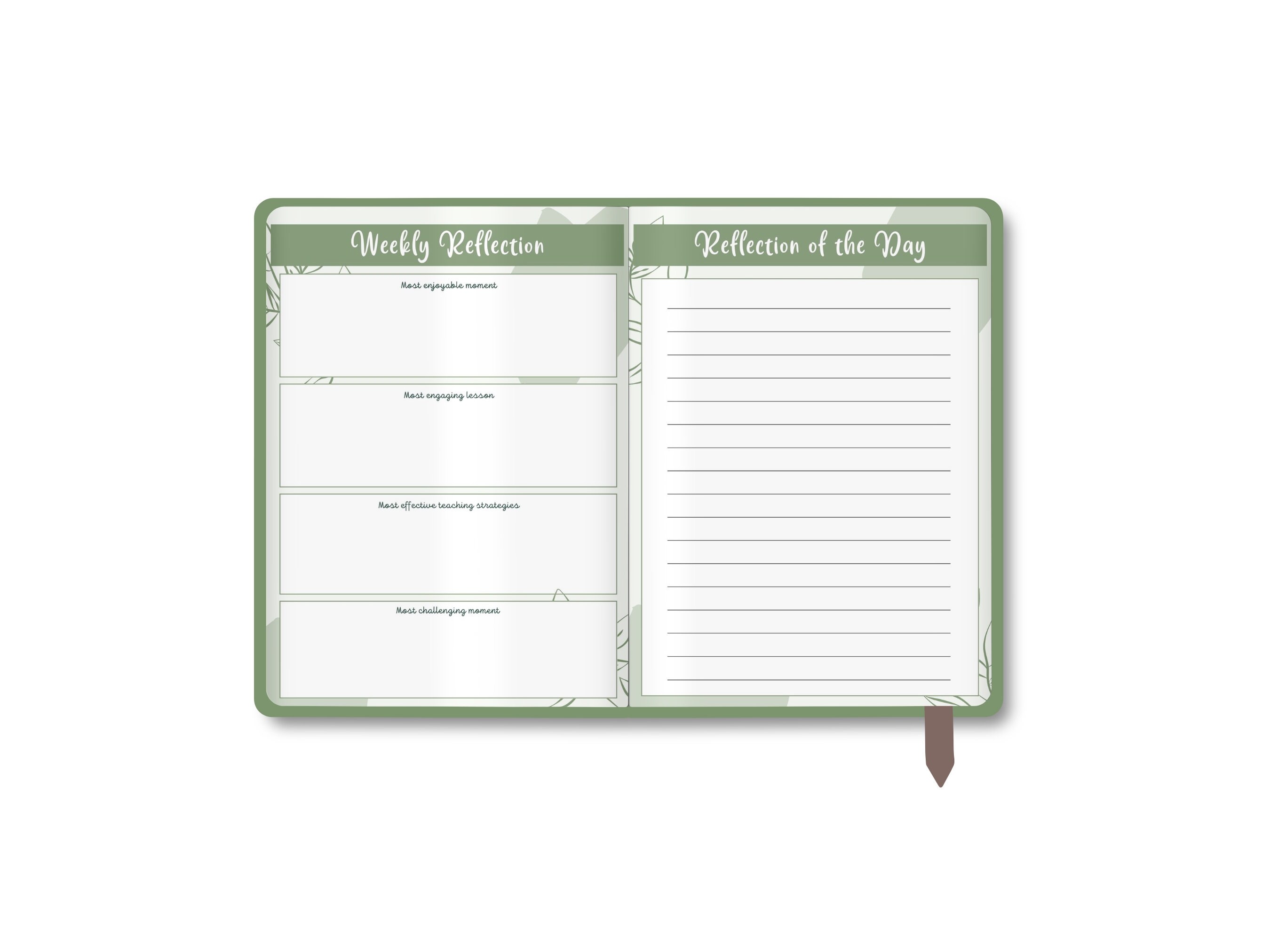 Teacher Journal Bundle Template/canva Journal Template/fully Editable ...