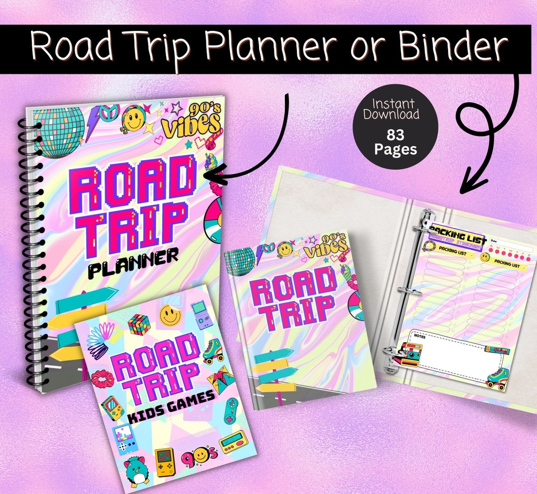 Printable Road Trip Planner/landscape and Two-page Calendars/weekly ...