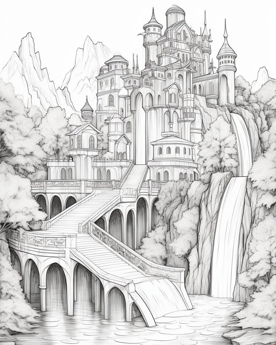 25 Fun Digital Coloring Book Art Pages to Expand Your - Etsy