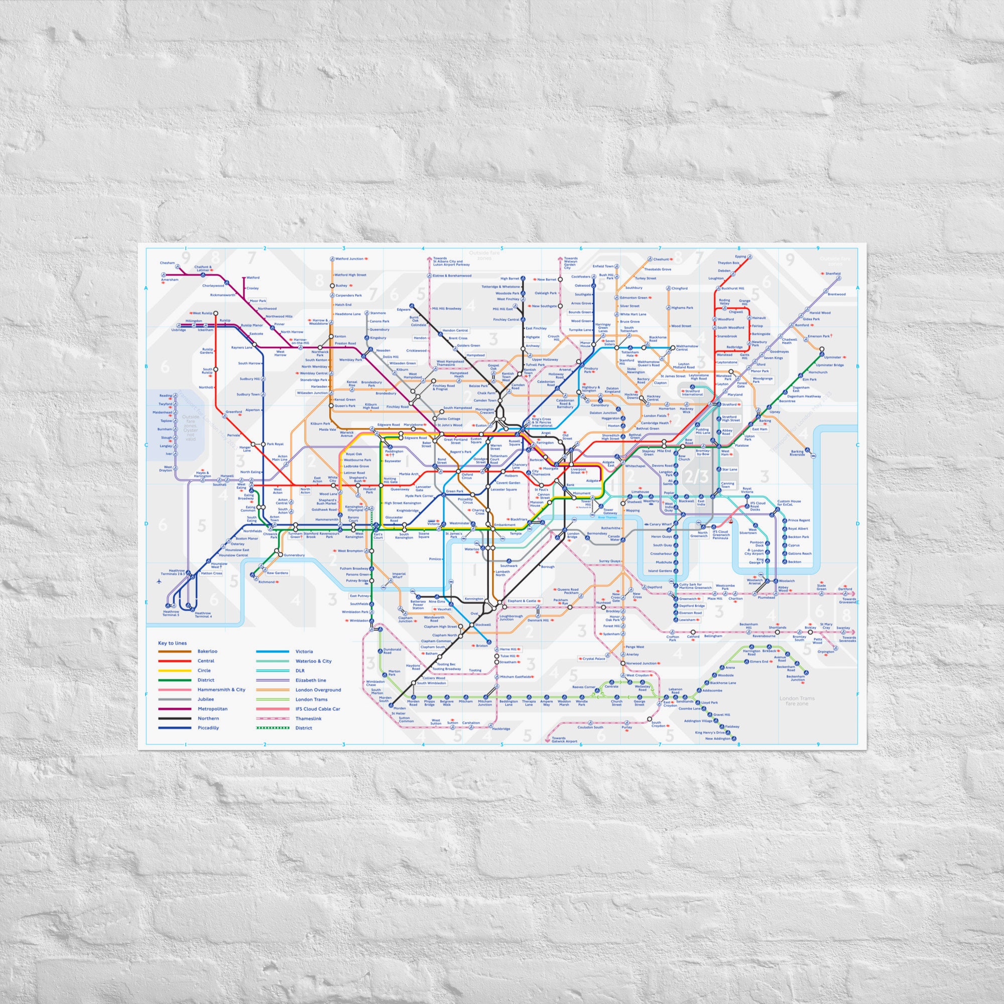 London Tube Map London Subway Map London Underground Tube - Etsy Canada