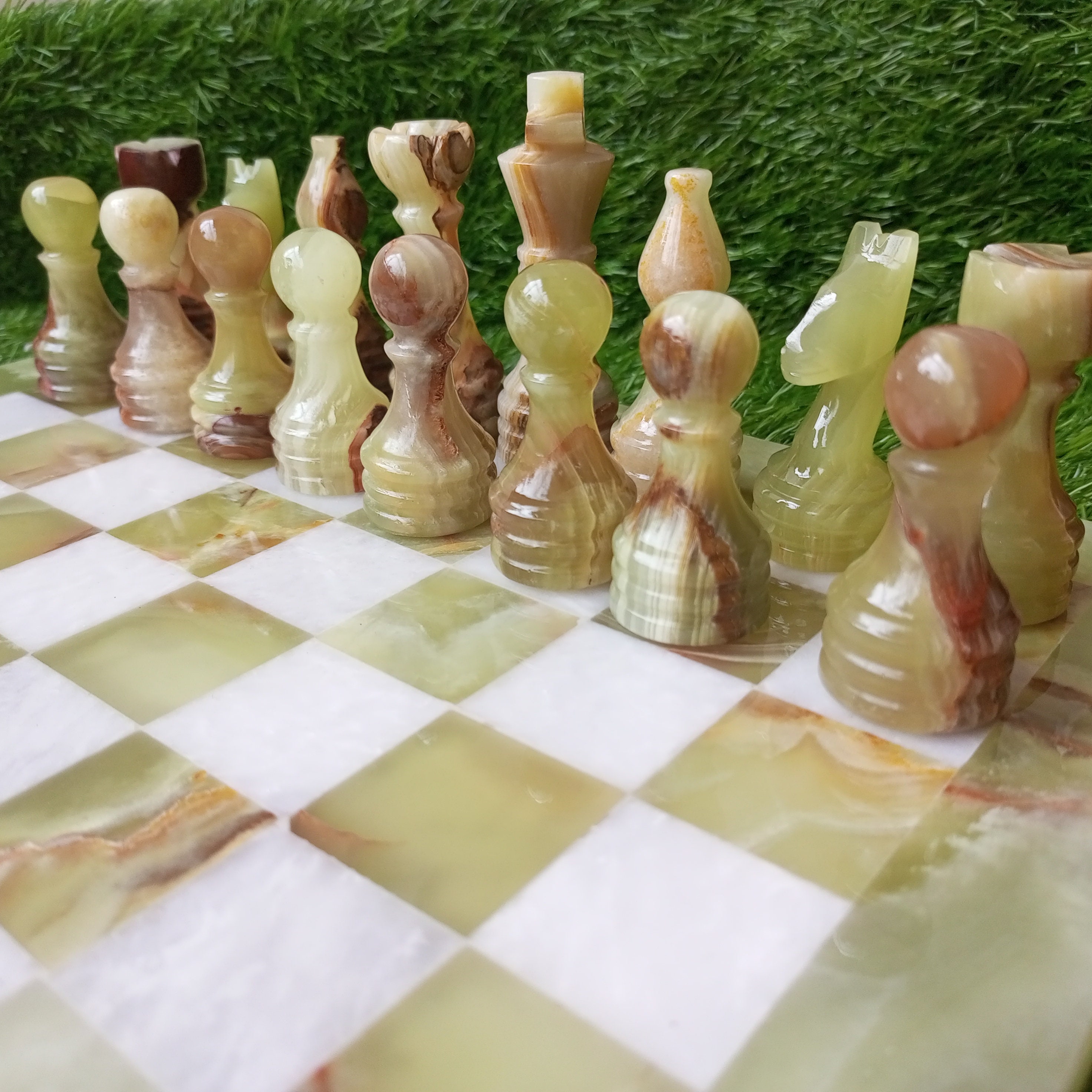 Marble Chess Pieces ONLY, Chess Game Figures, 32 Pieces Handmade Chess ...