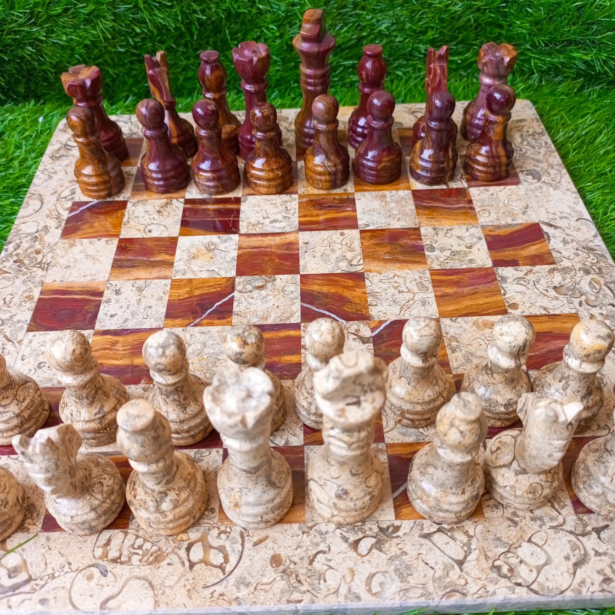 Marble Chess Pieces ONLY, Chess Game Figures, 32 Pieces Handmade Chess ...