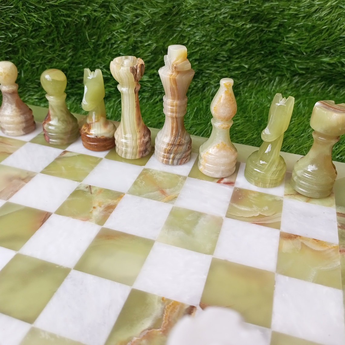 Marble Chess Pieces ONLY, Chess Game Figures, 32 Pieces Handmade Chess ...