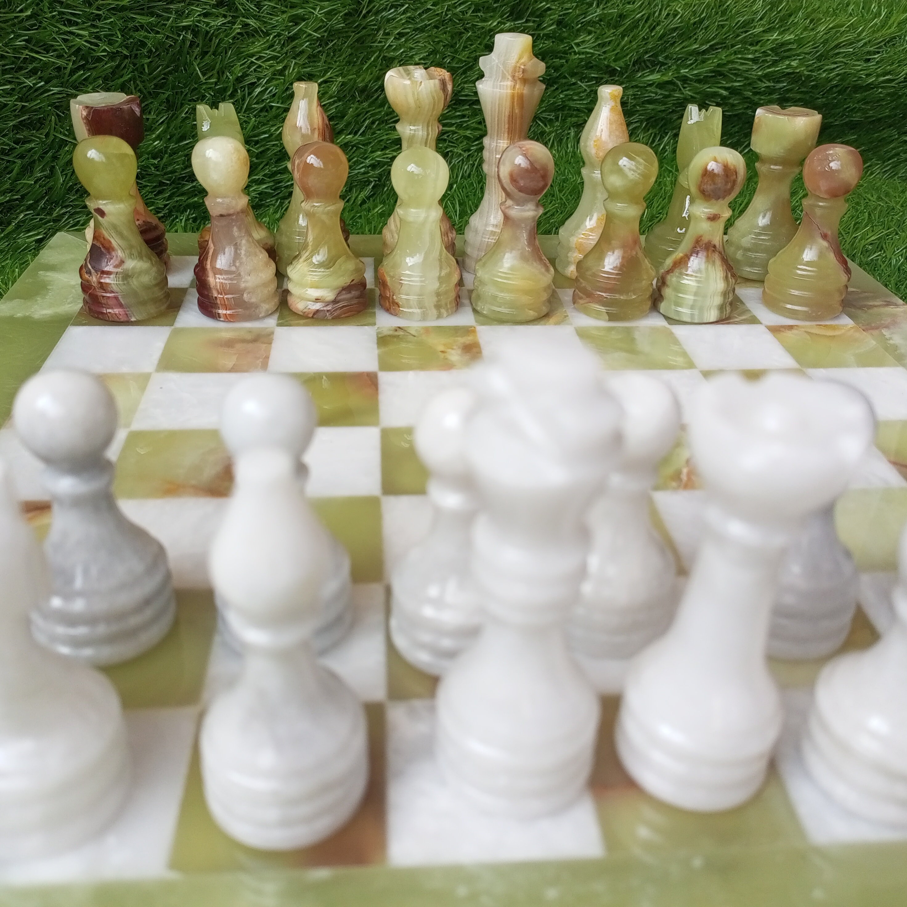 Marble Chess Pieces ONLY, Chess Game Figures, 32 Pieces Handmade Chess ...