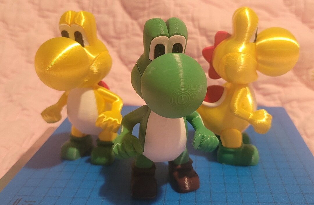 3D Printed Yoshi Figure - Custom Color Available - Etsy