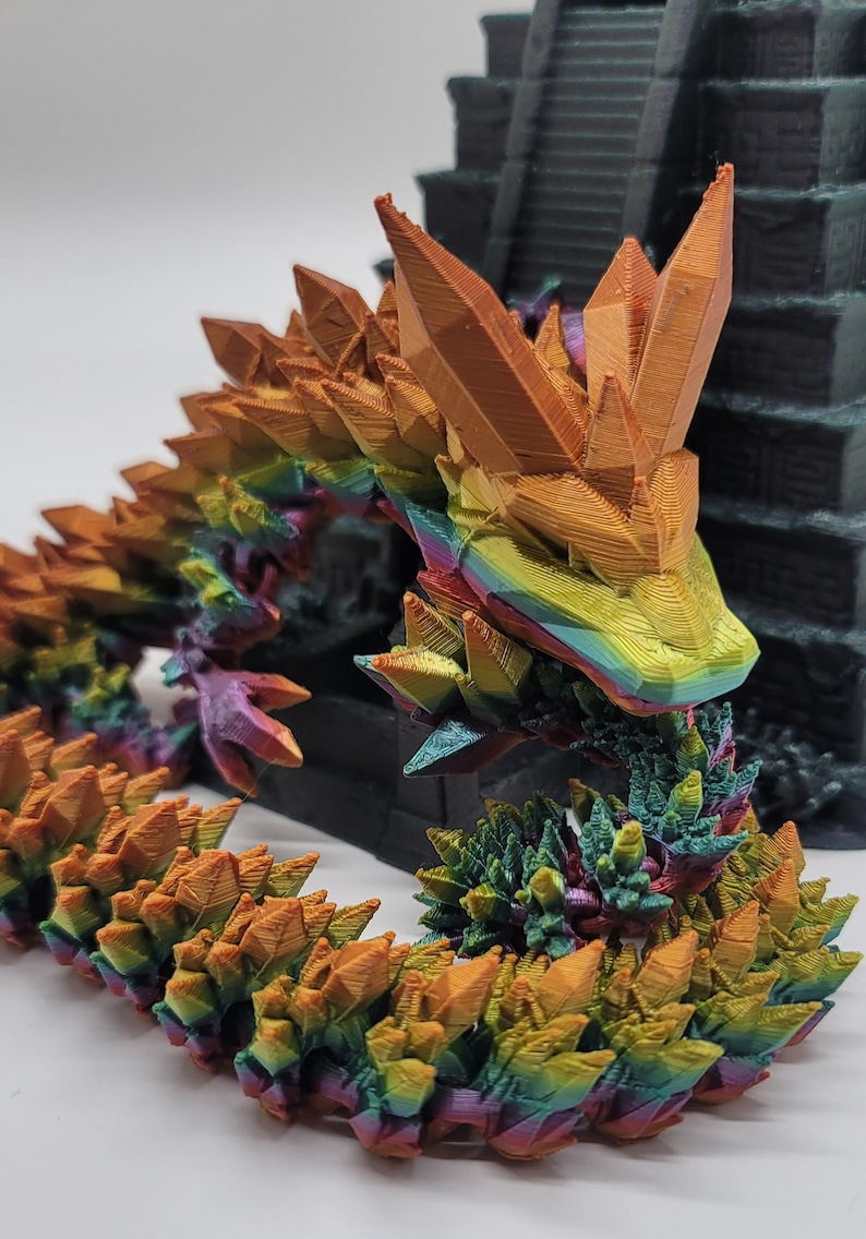 Articulated Crystal Dragon - Cinderwing-3d Printed - Etsy