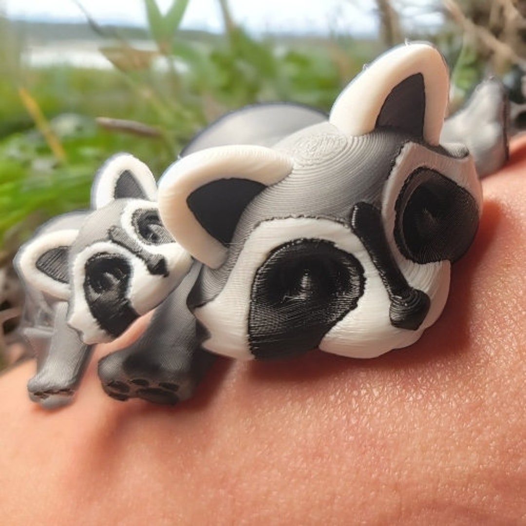Trash Pandas With Trash Bin- 3D Printed. - Etsy