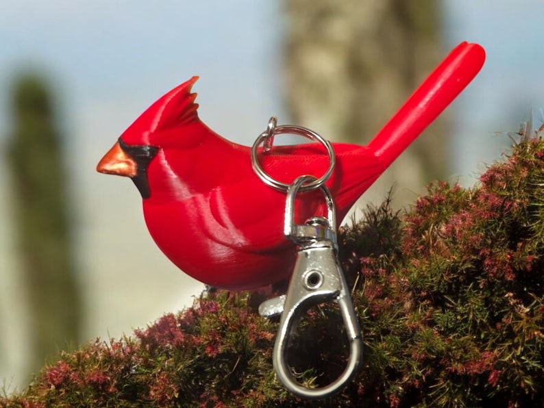 Red Cardinal Keychain-3d Printed - Etsy