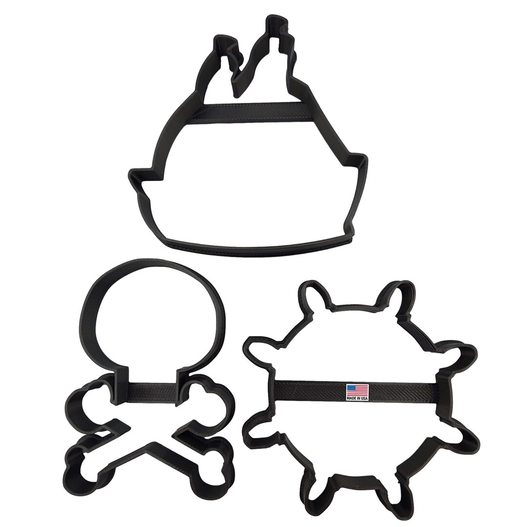 SKULL COOKIE CUTTER Pirate Cookie Cutter Set Skull Crossbones Jolly ...