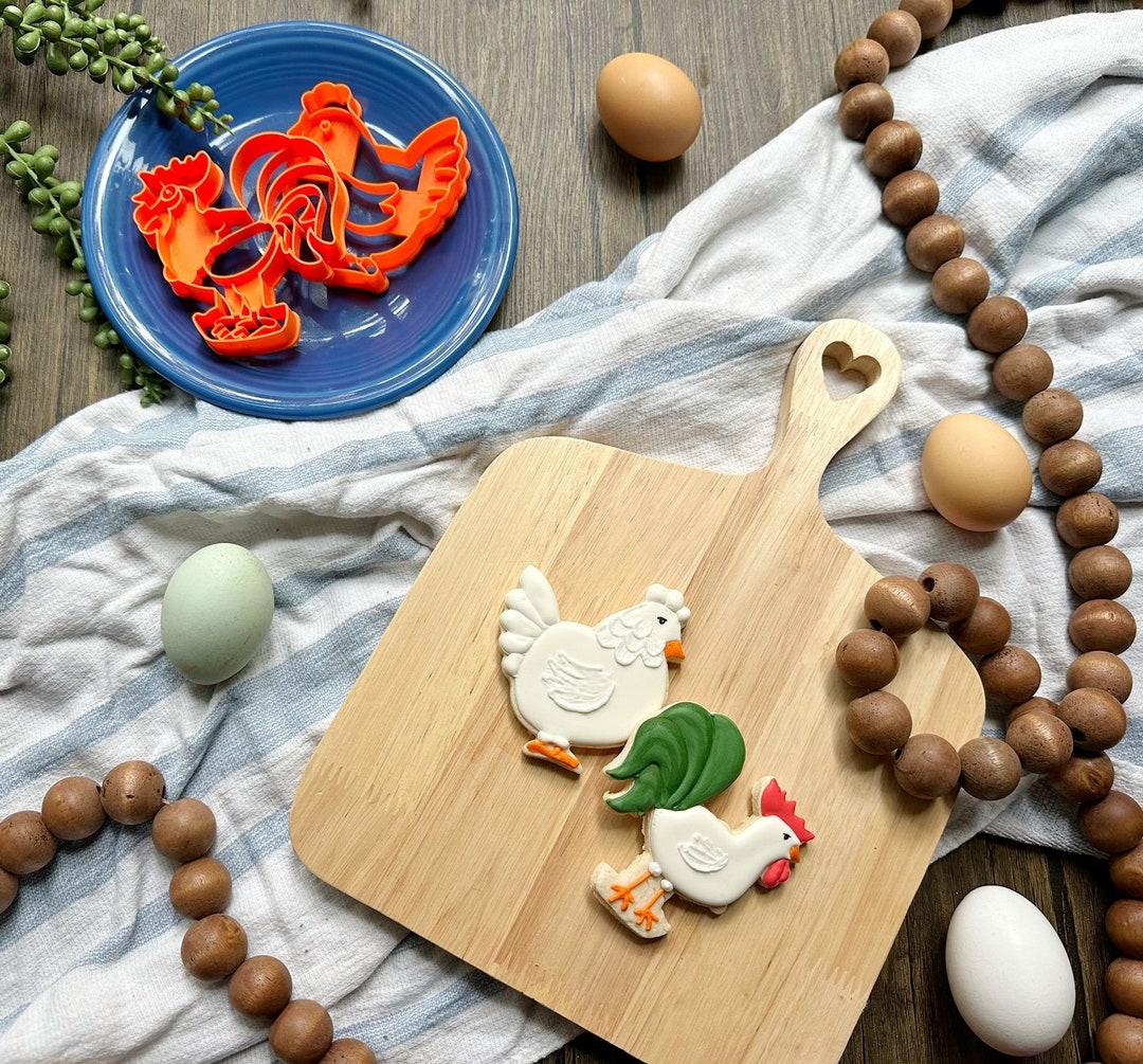 CHICKEN COOKIE CUTTERS Farm Animals Chick Hen Side Facing Female Bird ...