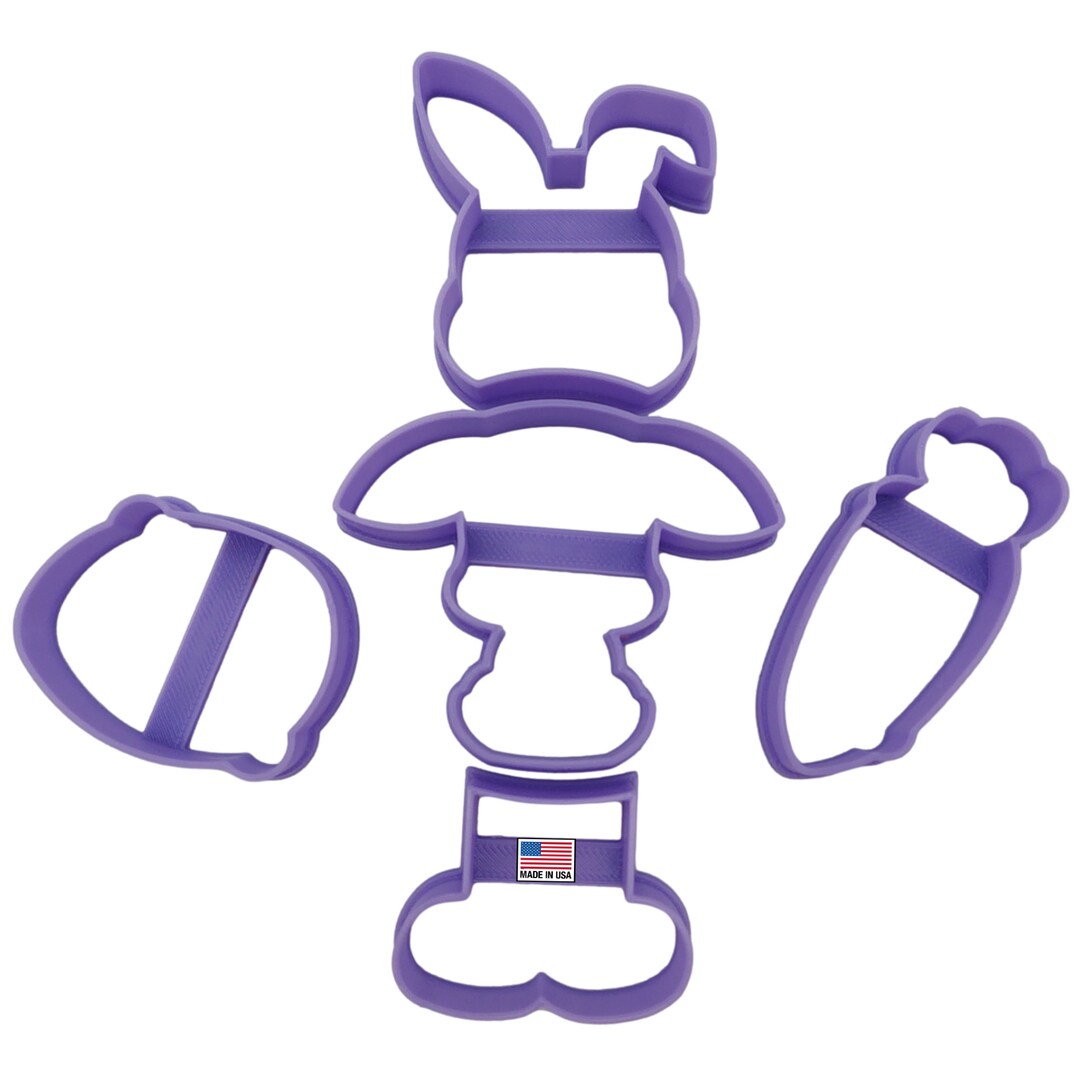 EASTER COOKIE CUTTERS Easter Bunny Holding Baby Mini Rabbit Carrot Egg ...