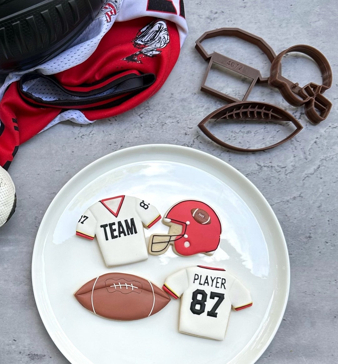 FOOTBALL COOKIE CUTTERS American Football With Laces Game Helmet and ...