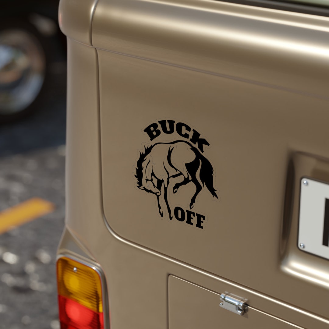 BUCK OFF Transparent Outdoor Stickers - Etsy