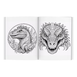 20 Dragons Coloring Book - Adults Kids Coloring Pages, Instant Download ...