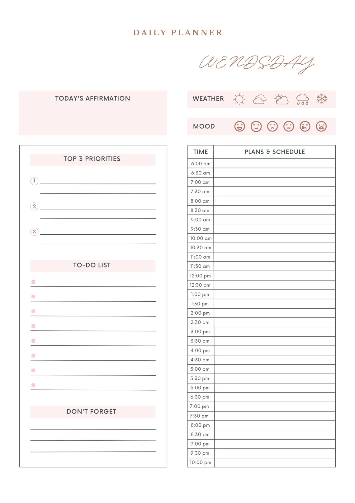 To Do List Printable, Daily Tasks List Template, Productivity, Daily ...