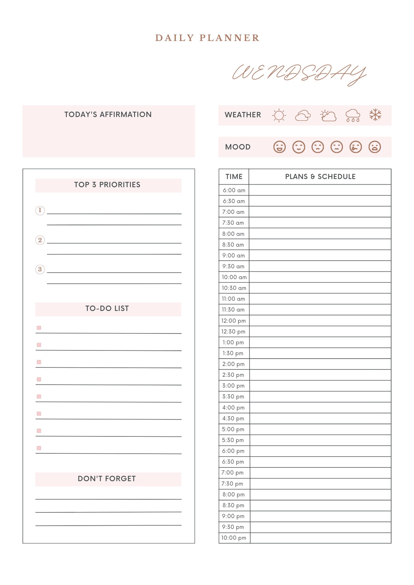 To Do List Printable, Daily Tasks List Template, Productivity, Daily ...