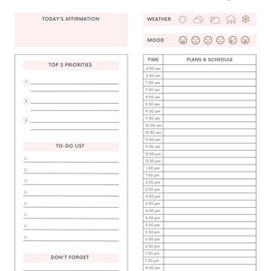 To Do List Printable, Daily Tasks List Template, Productivity, Daily ...