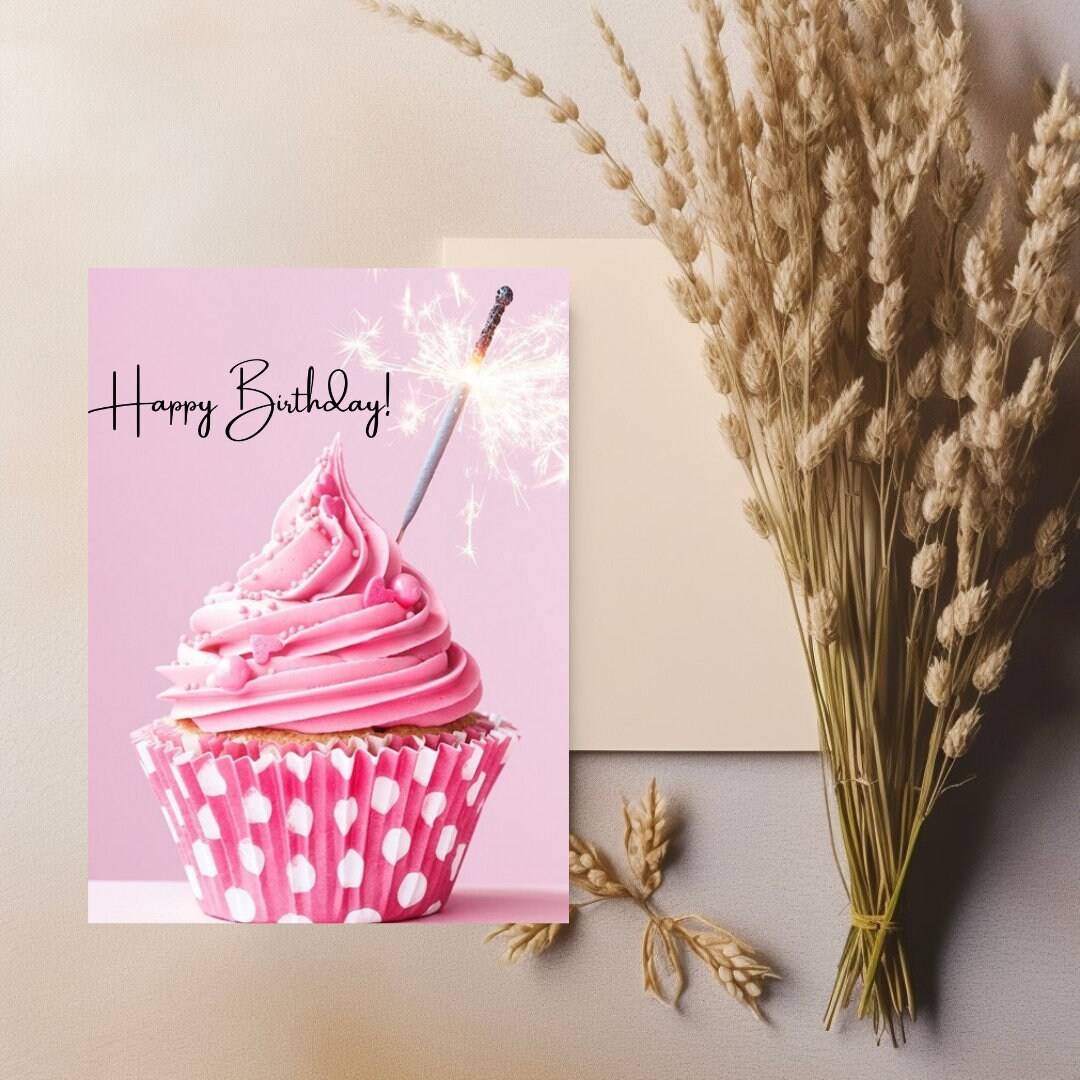 Printable Birthday Card With Cake Instant Download Birthday - Etsy
