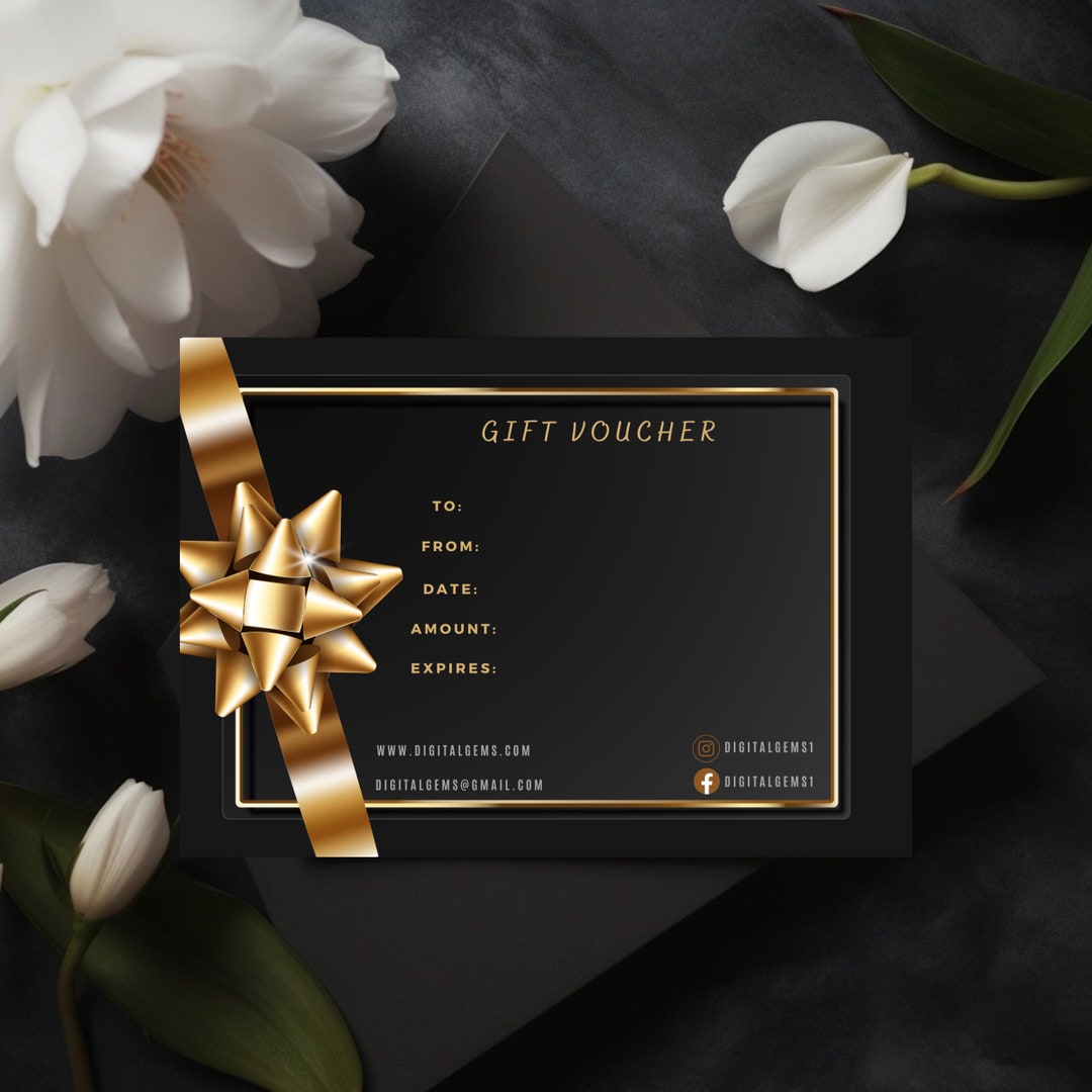 Editable Gift Voucher Template,set of 4 , Gift Voucher Template,modern ...