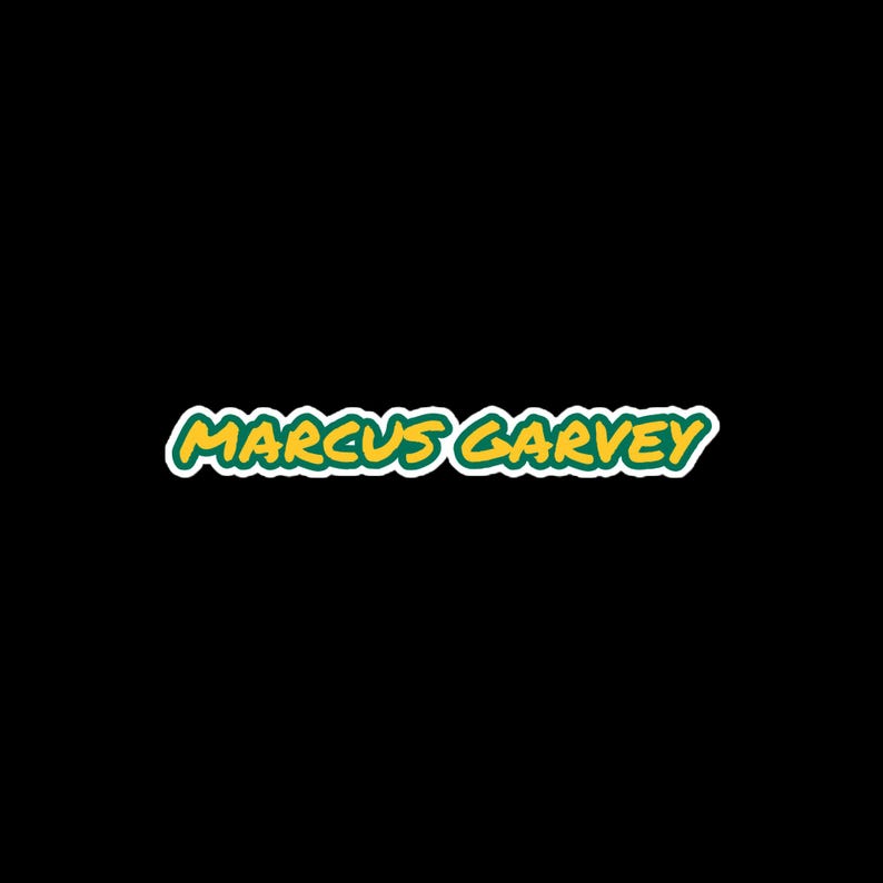 Marcus Garvey Vinyl Sticker Durable, Bubble-free Design Cultural Legacy ...