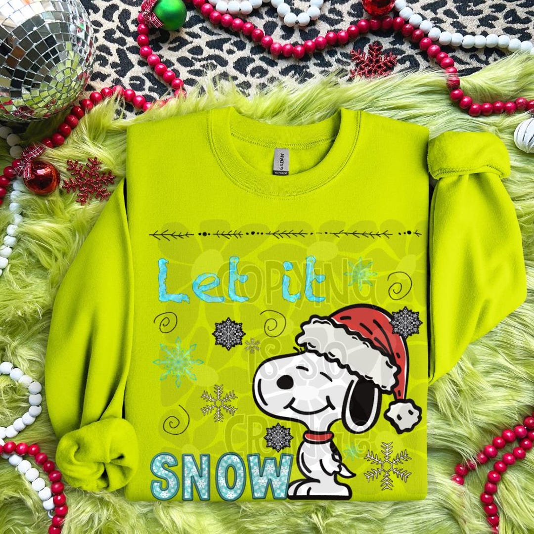 Let It Snow, Snoopy Christmas, Christmas Gift, - Etsy