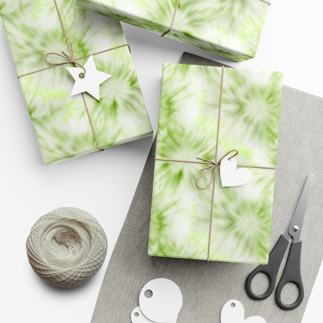 Gift Wrap Brat Birthday Green Tie Dye Eco-friendly Wrapping Paper ...