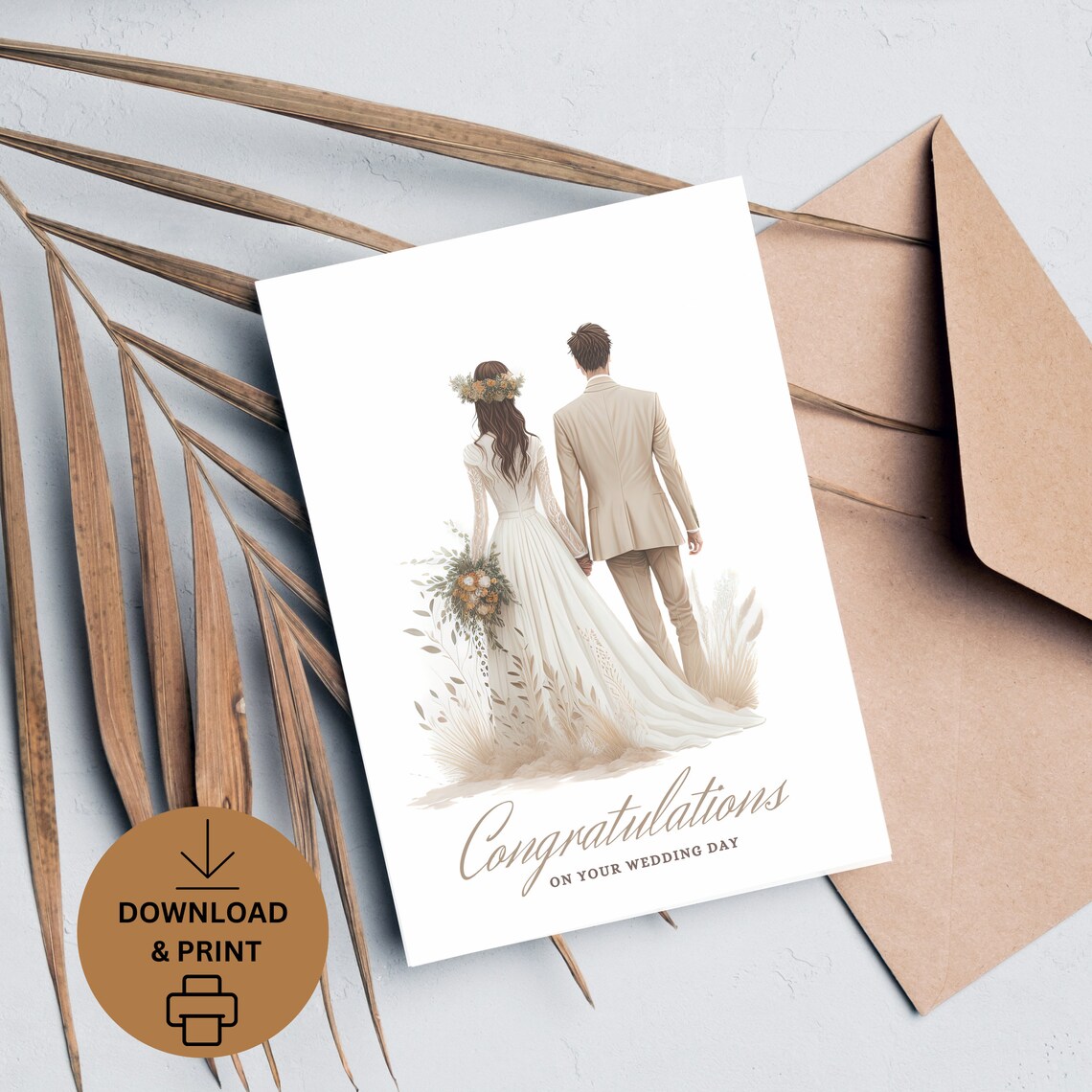Congratulations on Your Wedding Day Card Gift for Wedding Bride and ...