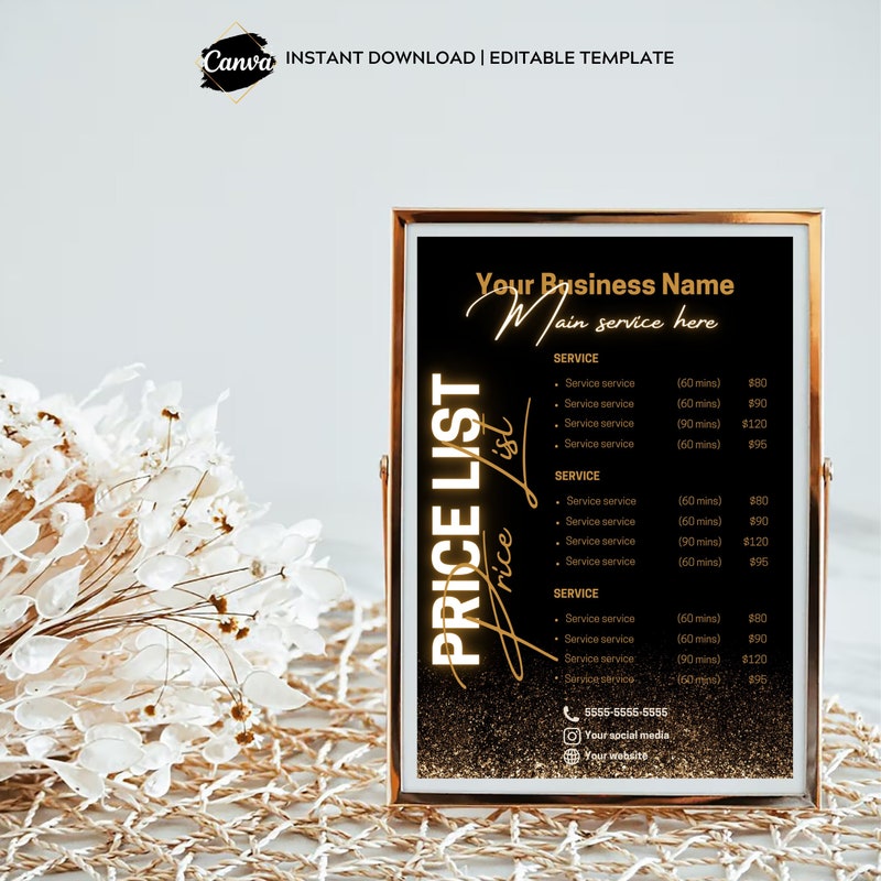 Black and Gold Nail Price - Etsy