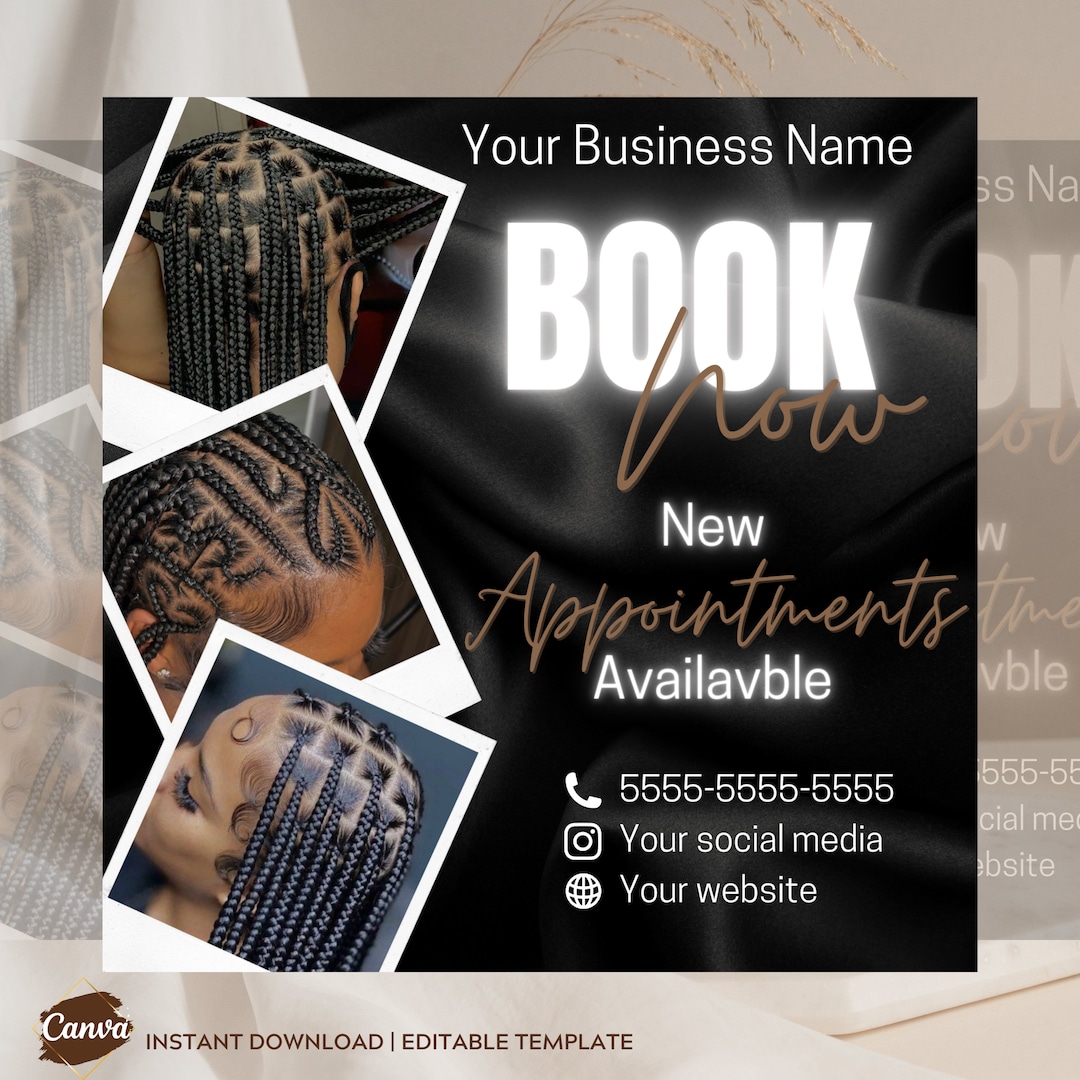 Neutral Editable Book Now Canva Flyer DIY Appointments Available Open ...