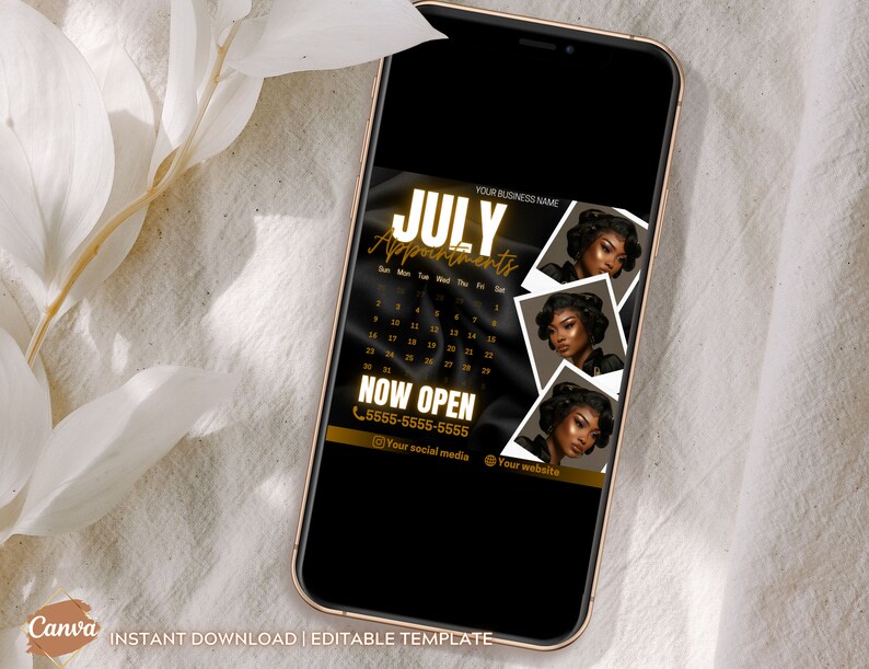 July Bookings Open Now Flyer DIY Summer Book Now Appointments - Etsy