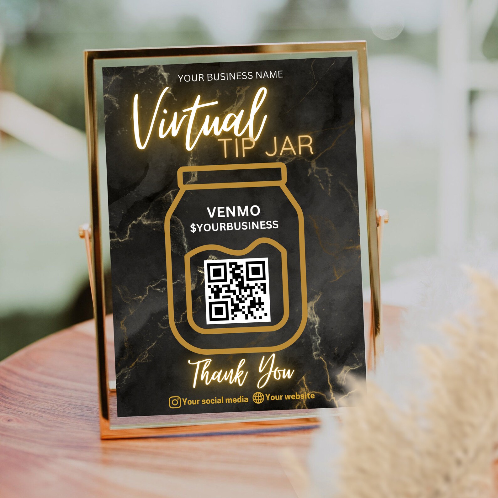 QR Code Printable Virtual Tip Jar Venmo Payment Sign QR Code Sign Canva ...