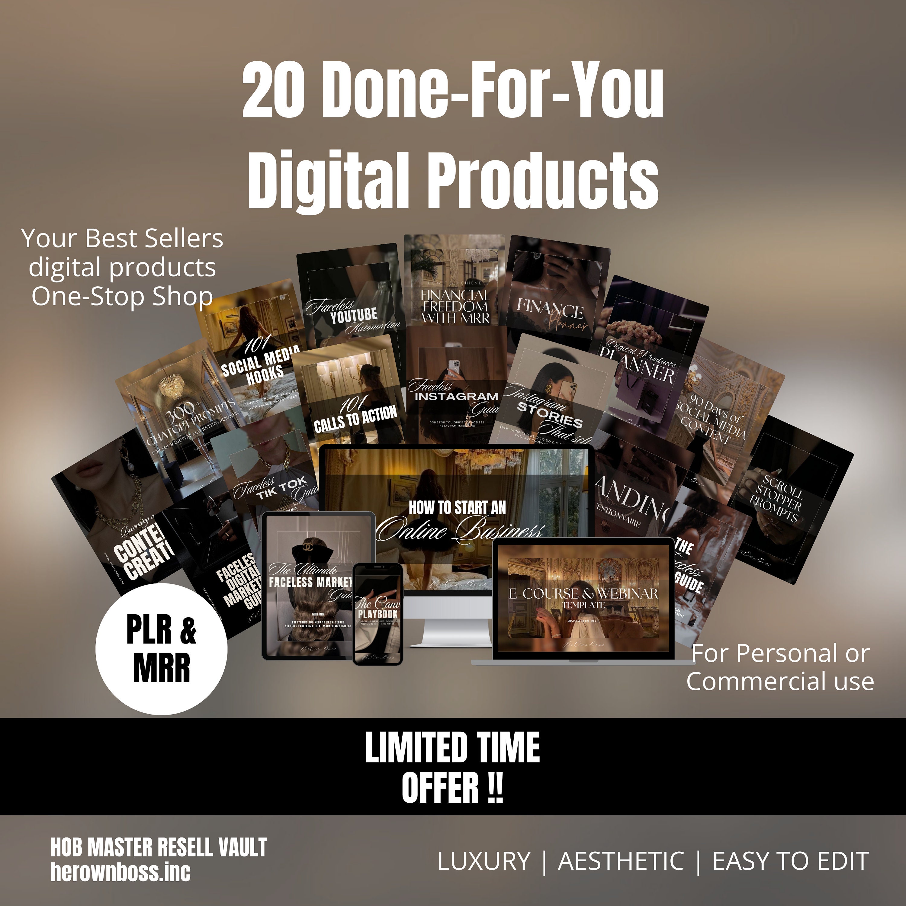 The Ultimate 20 Digital Products Vault Faceless Digital Marketing ...