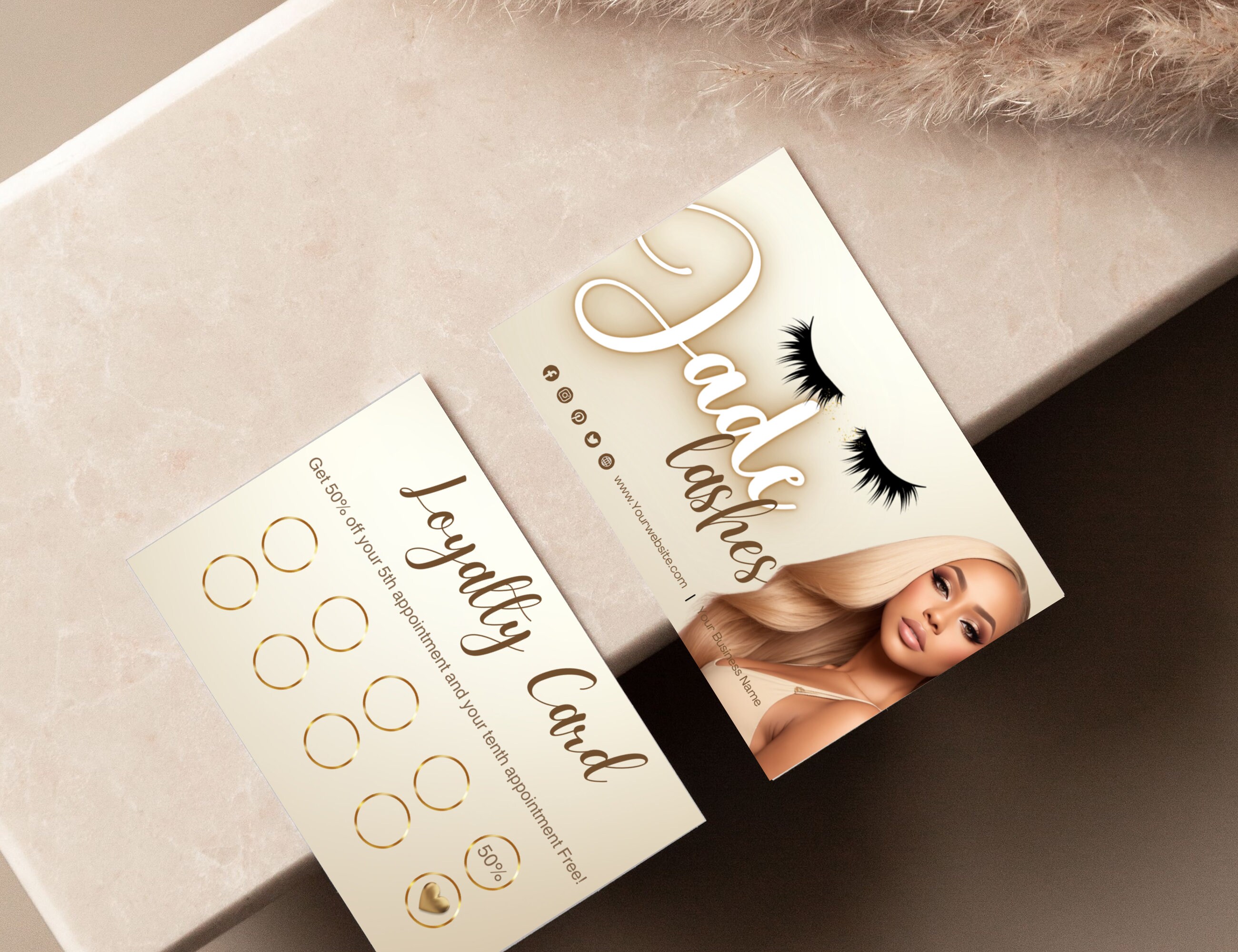 Lash Loyalty Card Template VIP Loyalty Cards Business Card Template ...