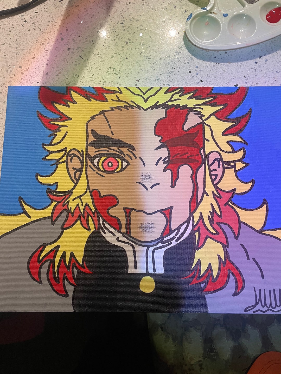 Painting on Canvas.(demon Slayer) - Etsy