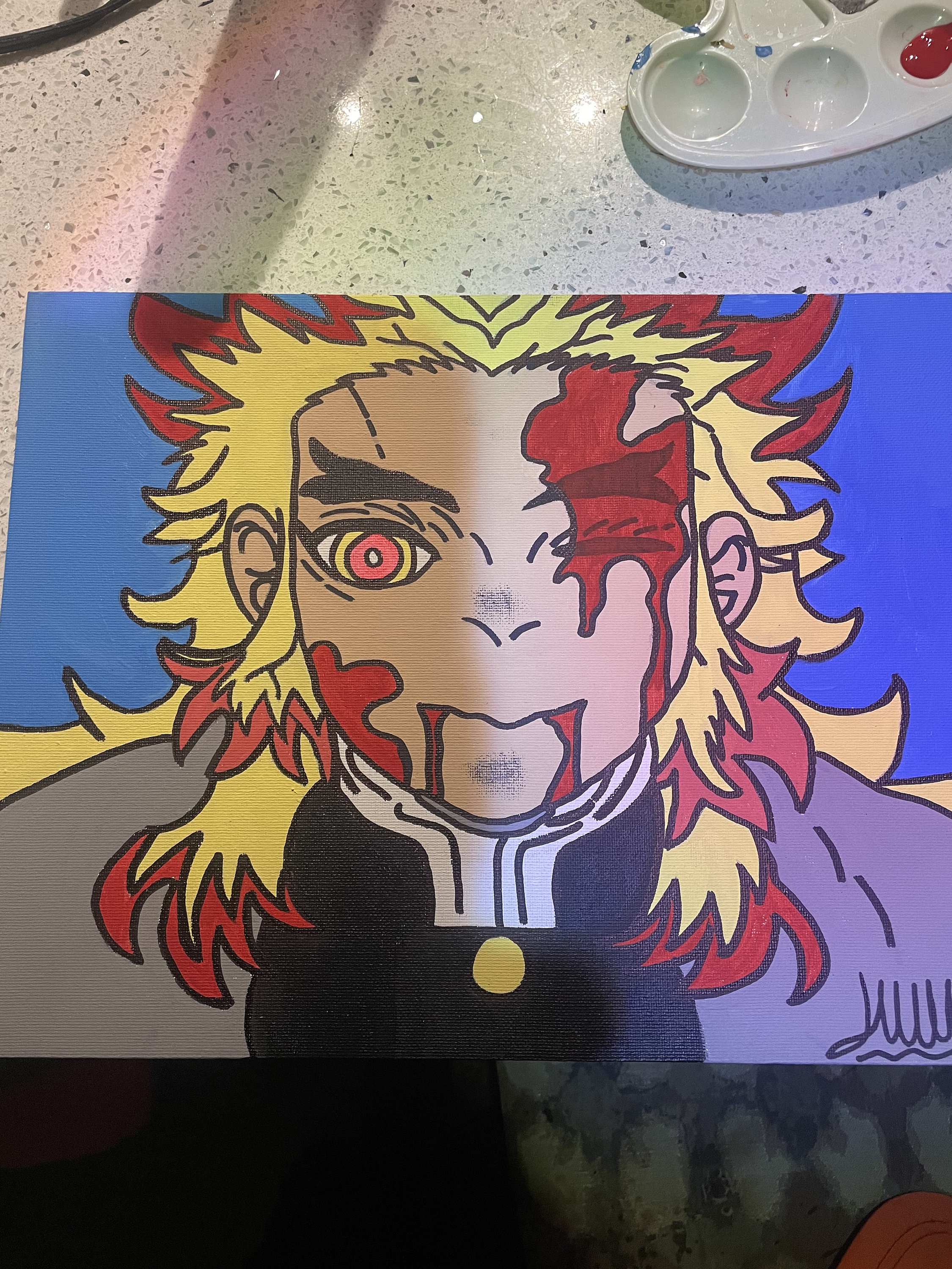 Painting on Canvas.(demon Slayer) - Etsy