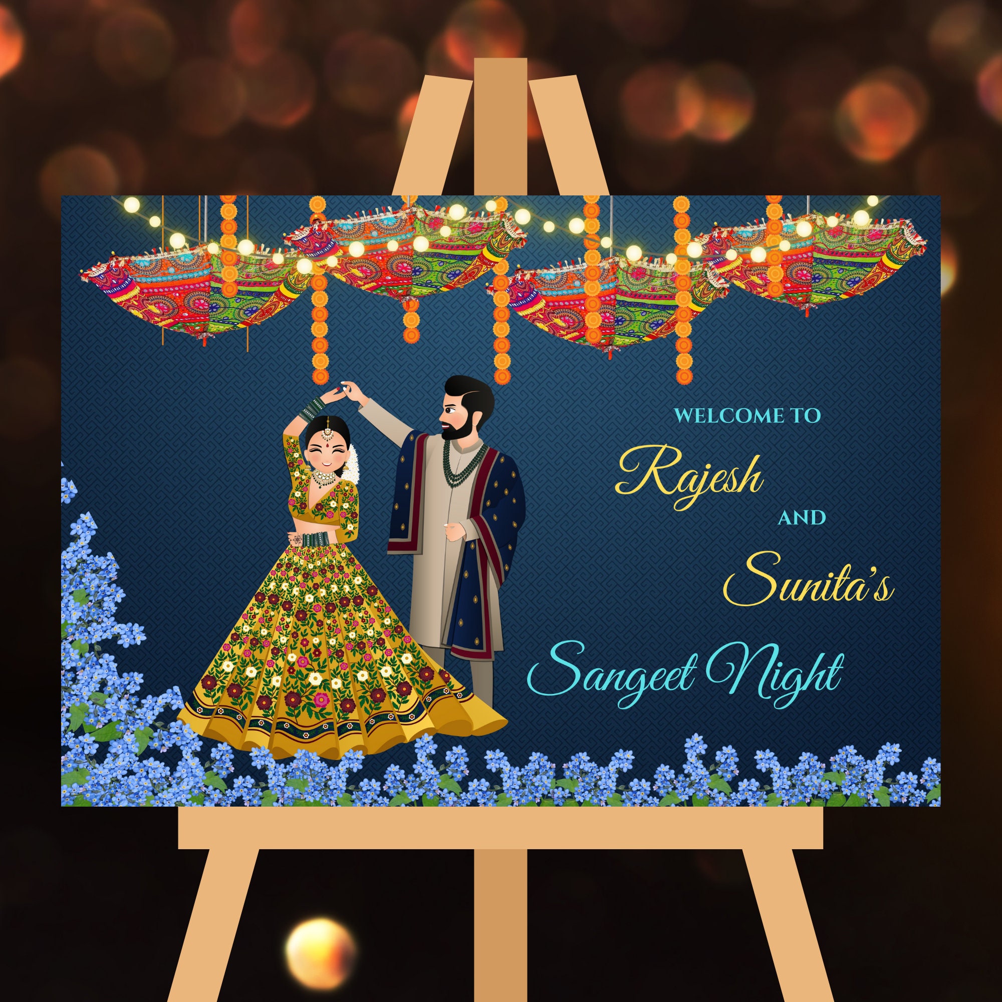 Personalized Indian Wedding Welcome Sign Template | Punjabi Muslim ...