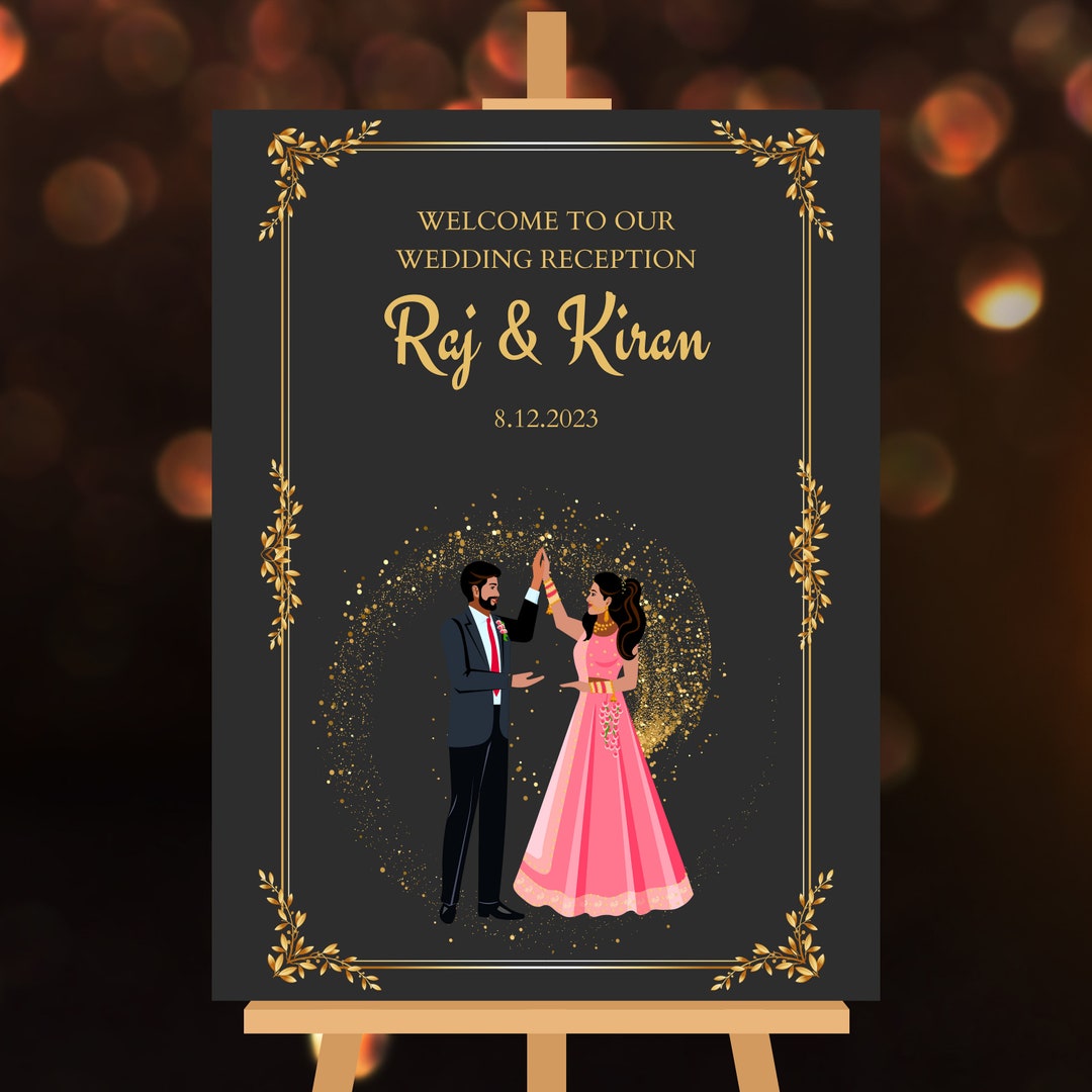 Personalized Reception Welcome Sign Template | Wedding Reception Party ...